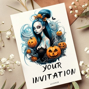 Watercolor Corpse Bride Wedding Clipart, Printable Horror Decorations ...