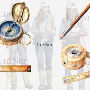 Watercolor Civil Engineer Clipart Printable, Structural Engineer Png ...