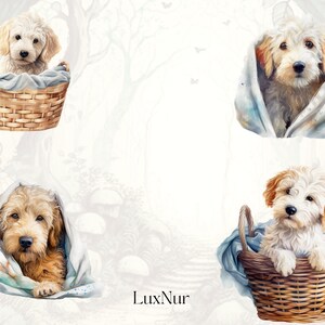 Watercolor Goldendoodle Png Clipart, Printable Poodle Mix Dog Mom Lover ...