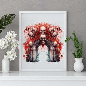 Watercolor Satanic Gates Clipart, Printable Hell Gate Png, Hell Clipart ...