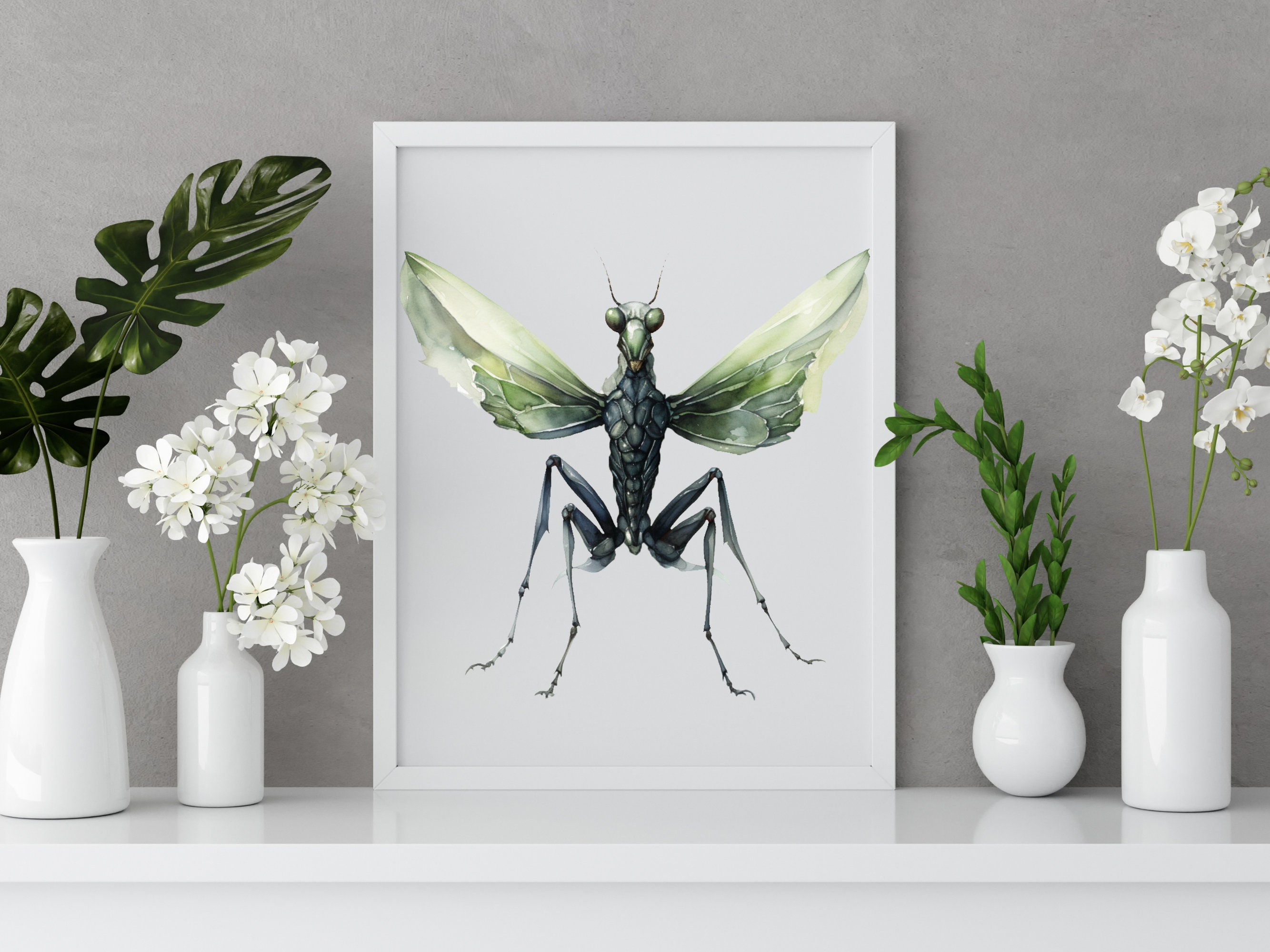 Watercolor Gothic Bugs Clipart Printable Dark Fantasy Insects - Etsy