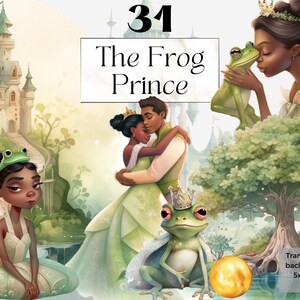 Watercolor the Frog Prince Clipart Png, Printable Original Story of ...
