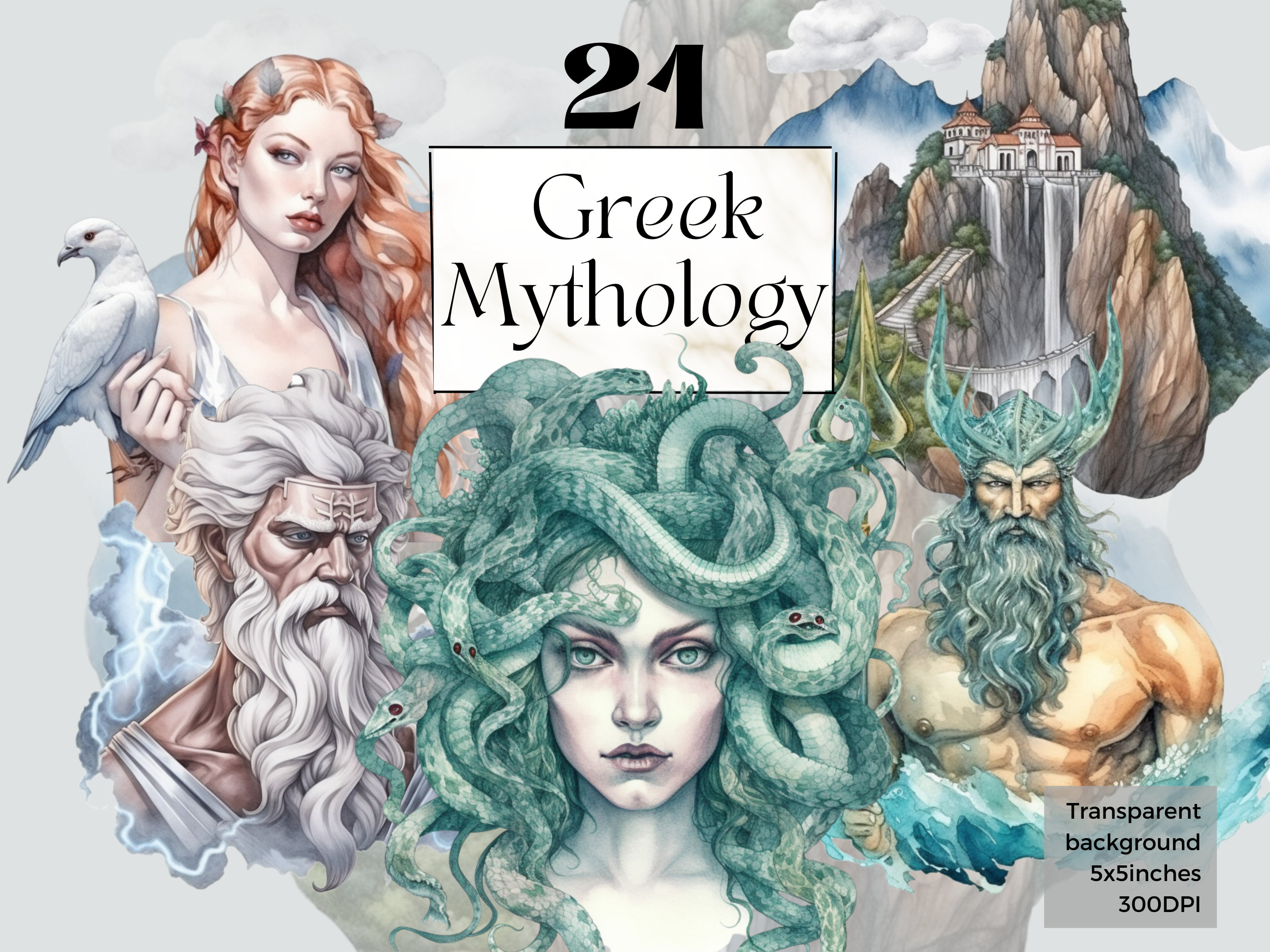 Greek Mythology Clipart Png Printable Ancient Greek Svg - Etsy