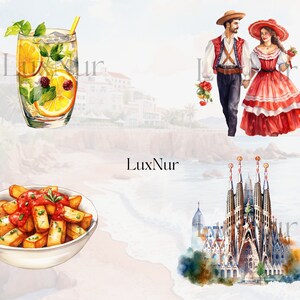 Watercolor Spain Clipart, Printable Europe Toreador Png, Spanish Travel ...