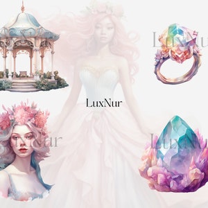 Watercolor Pastel Princess Clipart, Printable Royal Princess Png ...