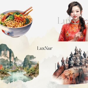 Watercolor China Clipart, Printable Kung Fu Martial Arts Png, Land of ...