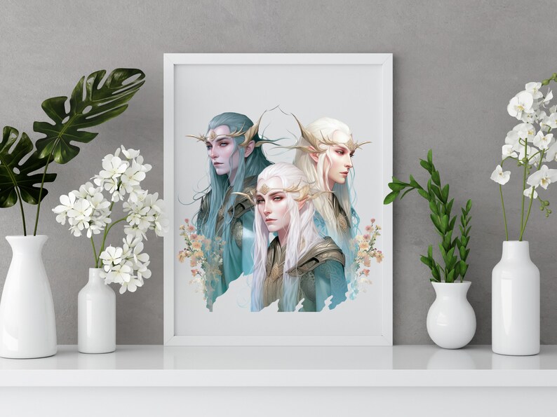 Watercolor High Elves Clipart Png Printable Elf From Lord of - Etsy