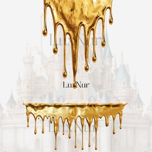 Gold Drip Clipart, Printable Gold Paint Splash Png, Gold Dripping ...