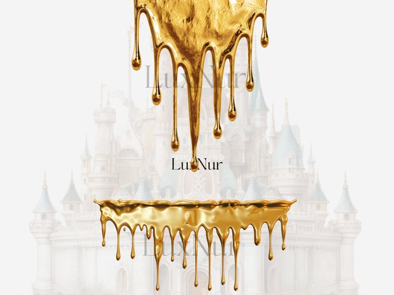 Gold Drip Clipart Printable Gold Paint Splash Png Gold - Etsy
