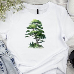 Watercolor Hemlock Tree Clipart, Printable Green Tree Png, Nature ...