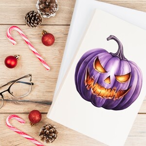 Watercolor Jack O Lantern Clipart, Printable Horror Decorations Png ...