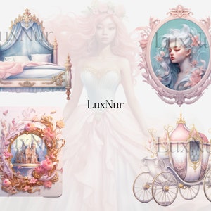 Watercolor Pastel Princess Clipart, Printable Royal Princess Png ...