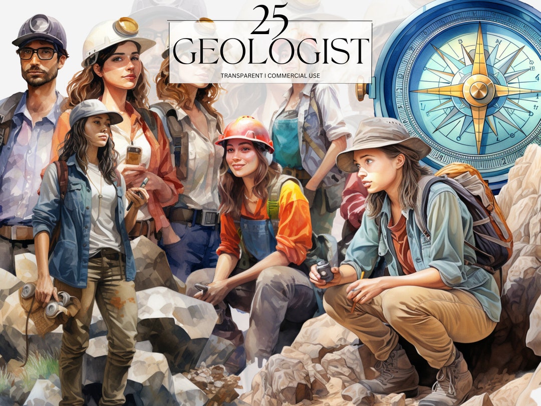 Watercolor Geologist Clipart, Printable Environmental Scientist Png ...