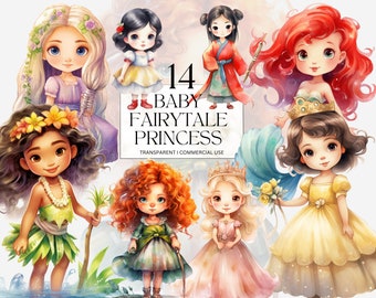 Princess Clip Art Fairytale Princess Clipart Little - Etsy