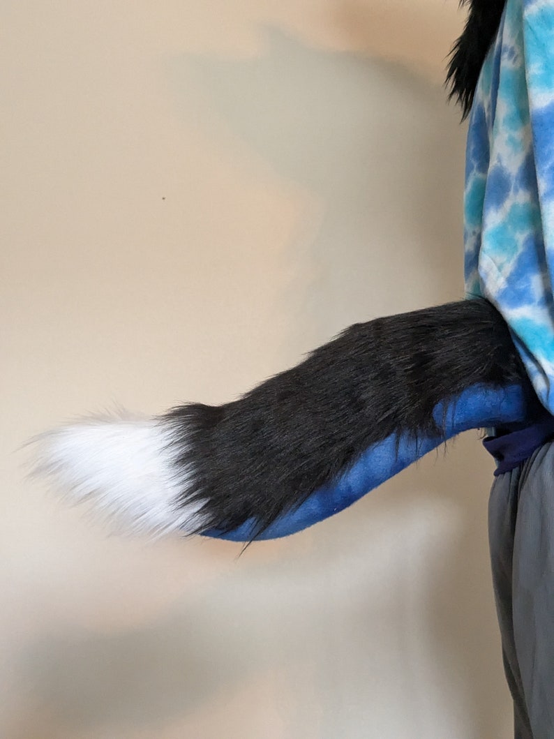 Galaxy Themed Protogen Premade Fursuit Mini Partial head, Paws, Tail MQ ...