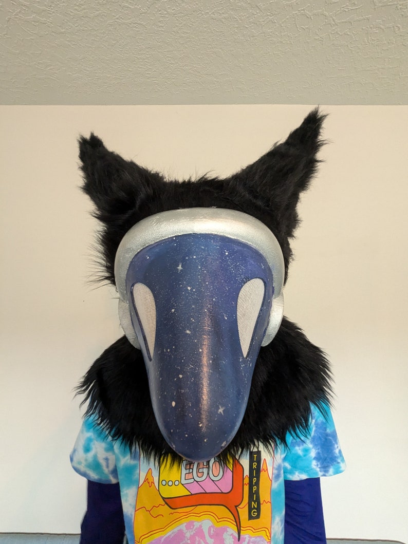 Galaxy Themed Protogen Premade Fursuit Mini Partial head, Paws, Tail MQ ...
