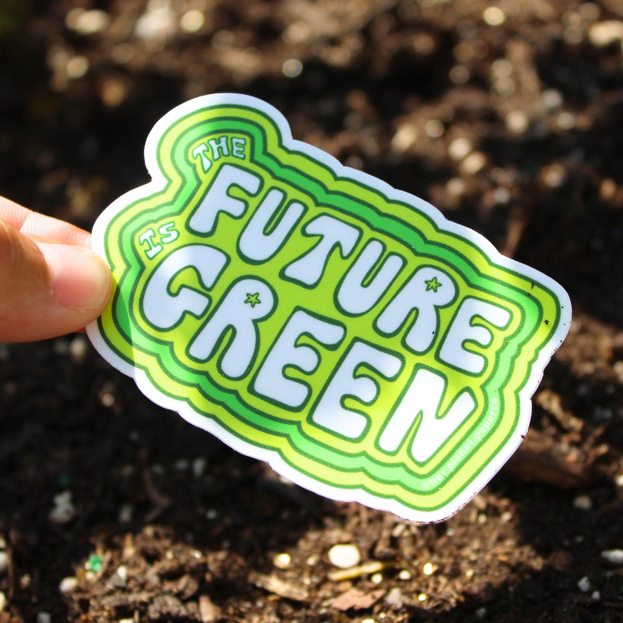 The Future is Green Vinyl Sticker - Etsy