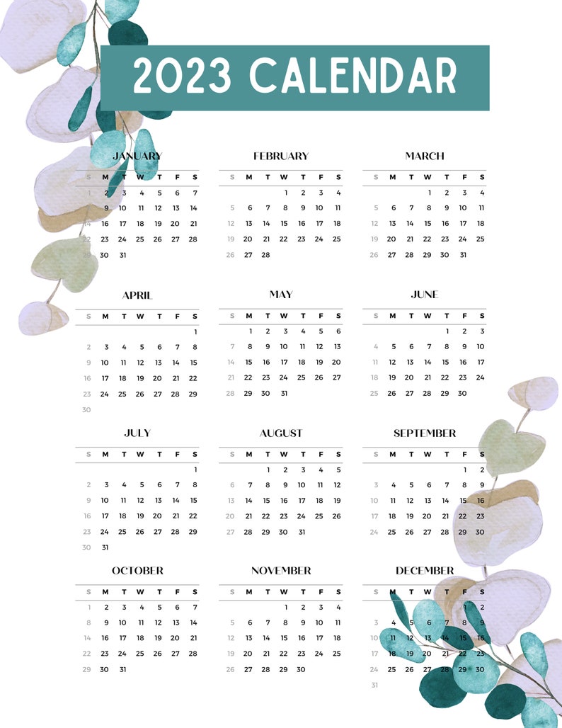 2023 Planner Printable Digital Download Etsy
