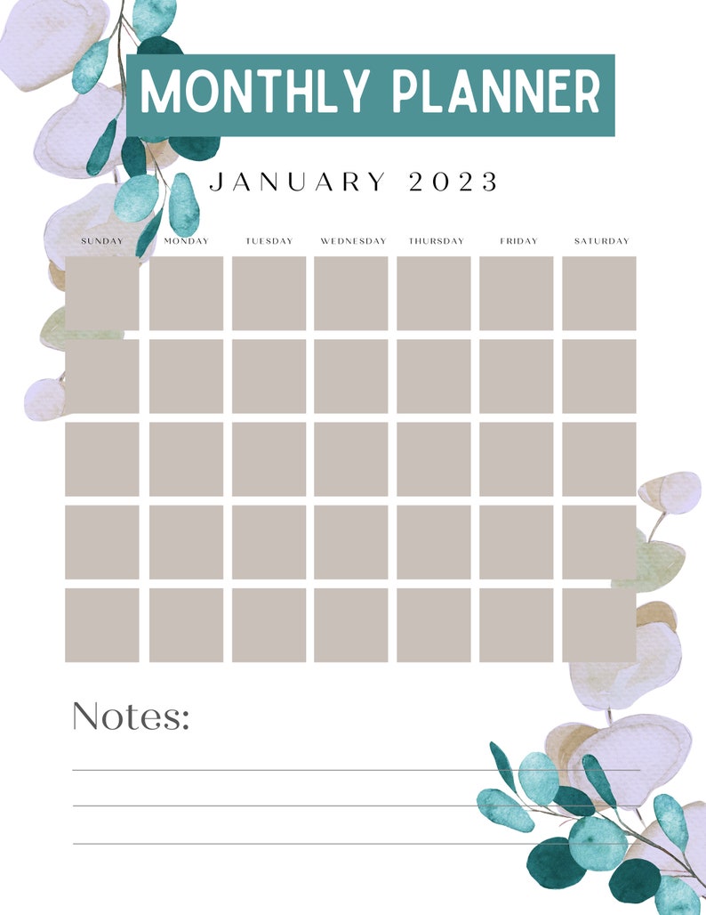 2023 Planner Printable Digital Download - Etsy