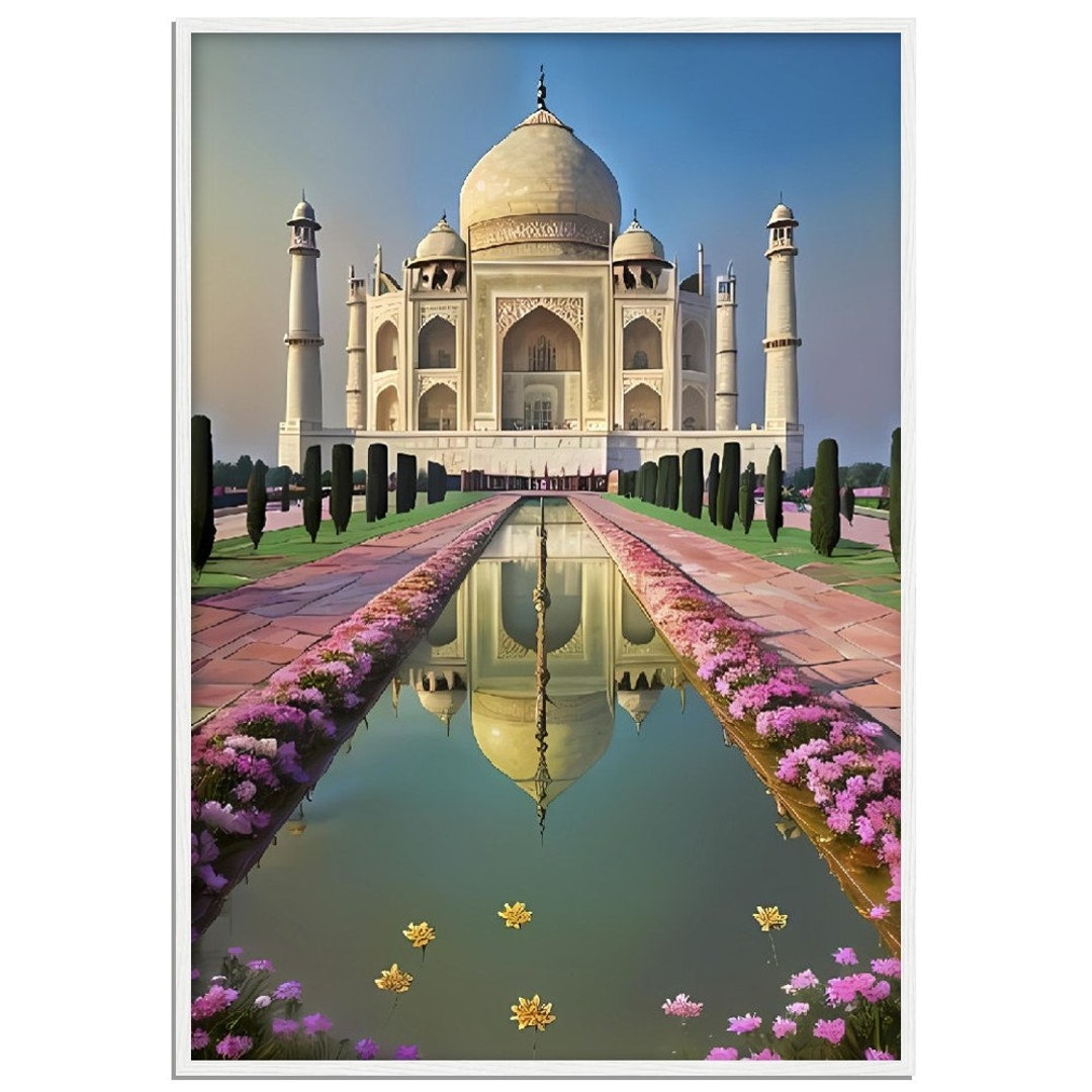 Digital Artwork of Taj Mahal Majestic Monument Fine Art Print Wall ...