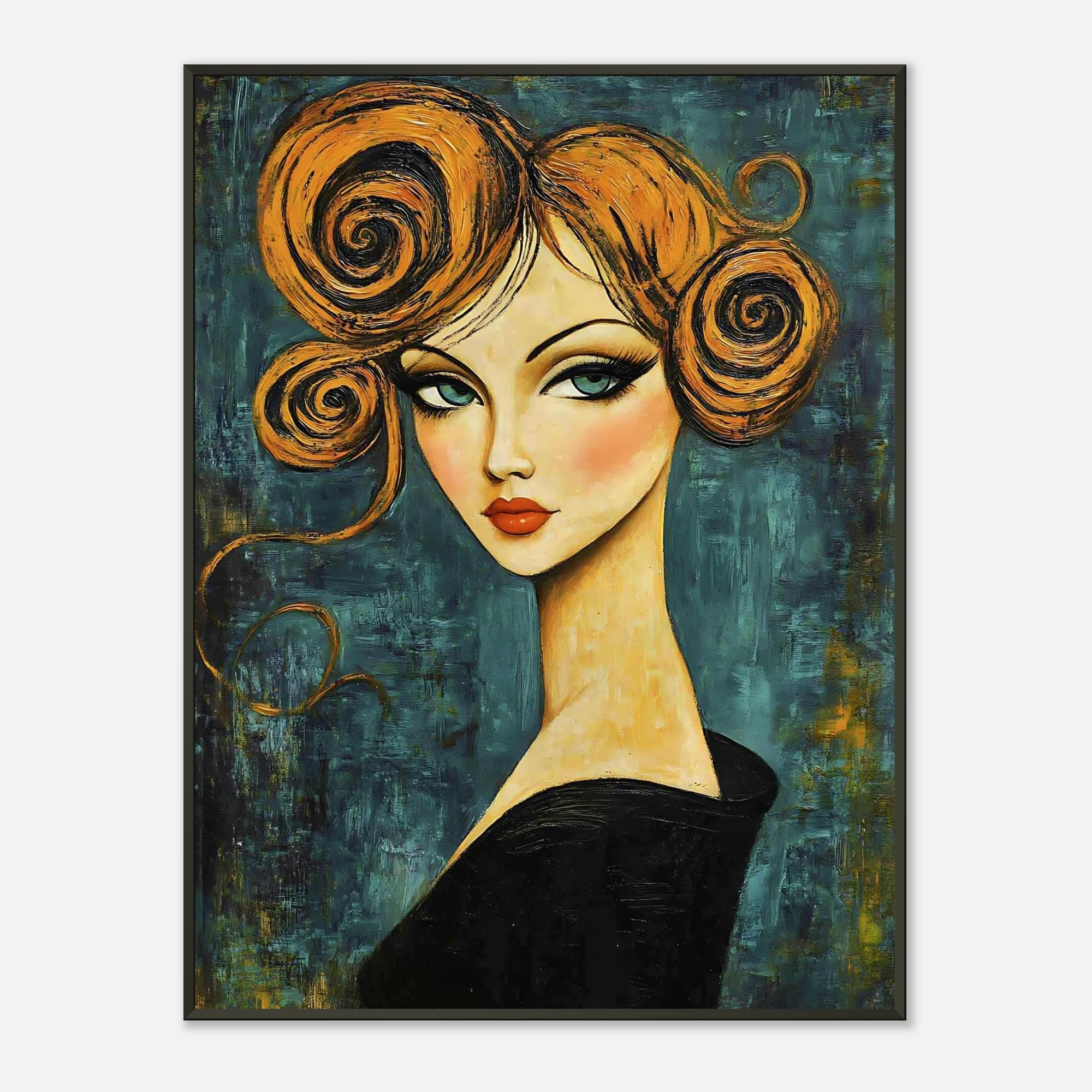 Red Hair Woman Portrait: Pop Art Framed Poster - Etsy
