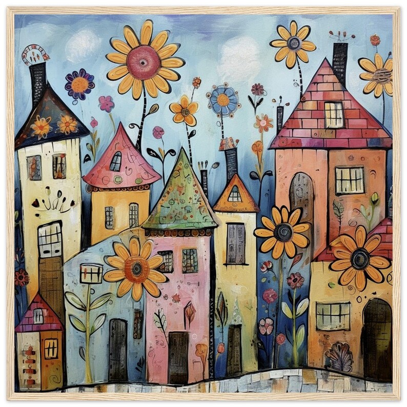 Whimsical Haven: Naive Art, Unique Quirky Houses, Big Beauty Flowers ...