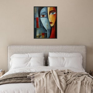 Abstract Half-face Fusion - Contemporary Art Print Classic Semi-glossy ...