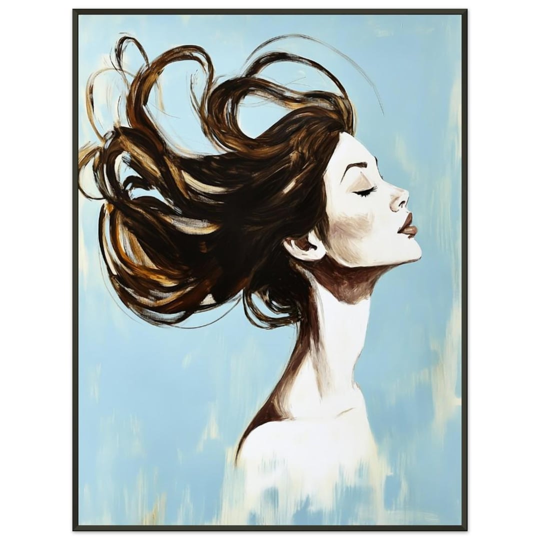 Abstract Woman Profile Art - Framed Poster - Modern Home Decor With ...