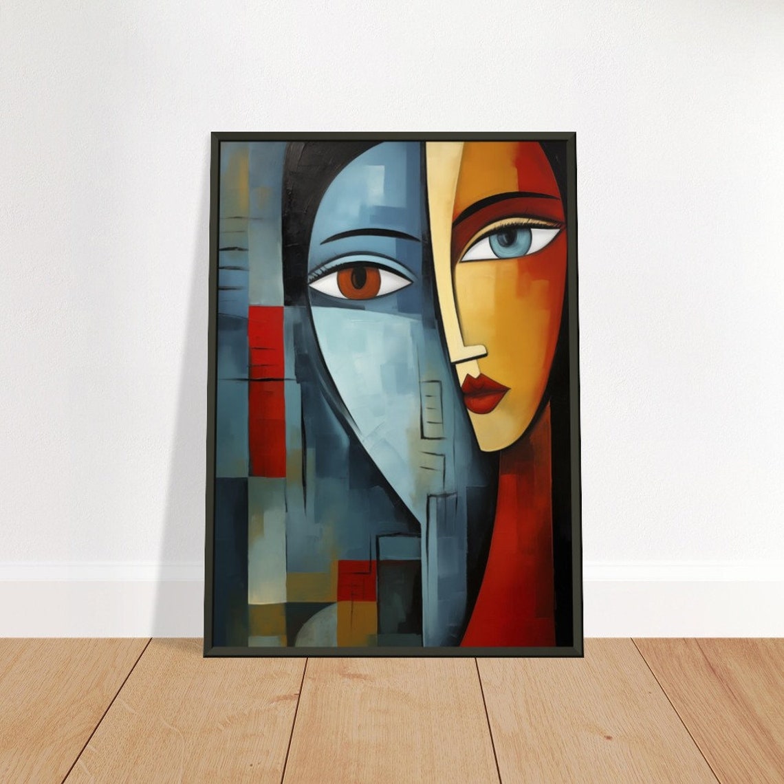 Abstract Half-face Fusion Contemporary Art Print Classic - Etsy