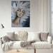 Unique Angel Portrait With White Floral Headdress and a Long Neck ...