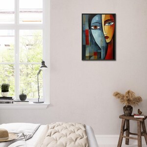 Abstract Half-face Fusion - Contemporary Art Print Classic Semi-glossy ...