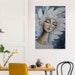 Unique Angel Portrait With White Floral Headdress and a Long Neck ...