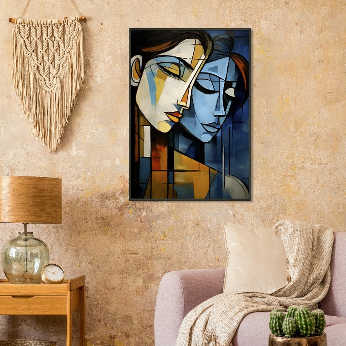 Modern Picasso Inspired Romeo and Juliet Abstract Painting - Etsy