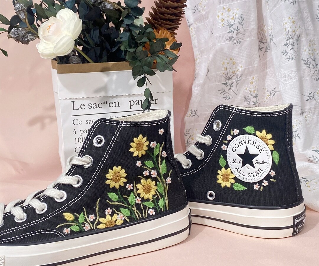 Custom Converse Embroidered Shoes Converse Chuck Taylor 1970s Custom ...