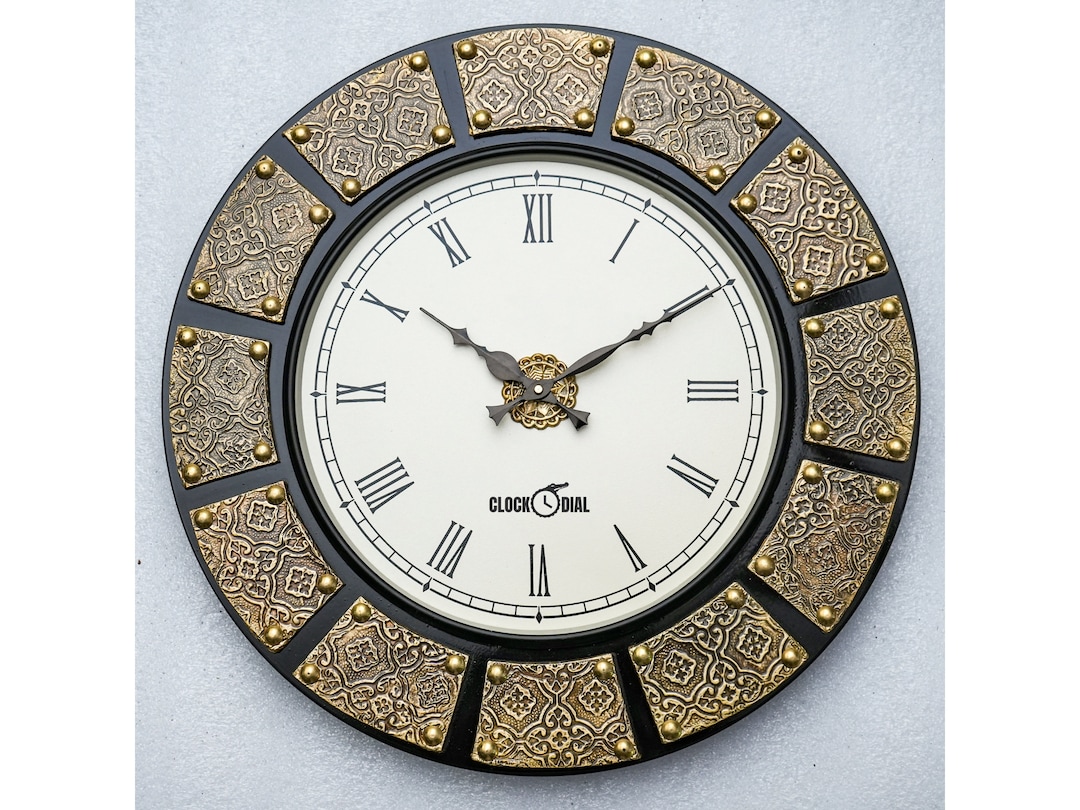 Unique Traditional Wall Clock Antique Art Decor Gold Clock - Etsy