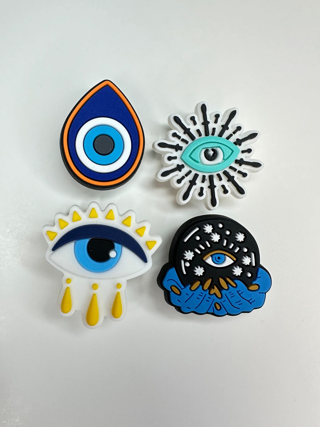 Evil Eye Style Shoe Charms - Magical Shoe Clips - Crystal Ball Clog ...
