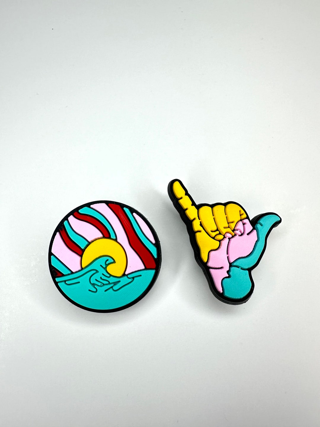 Sunset Rad Hand Funky Shaka Sign Hang Loose Outdoor Shoe Charms ...