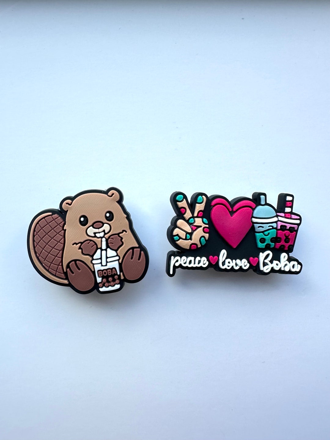 Bubble Tea Shoe Charms - Beaver Boba Tea - Iced Coffee Accessories ...