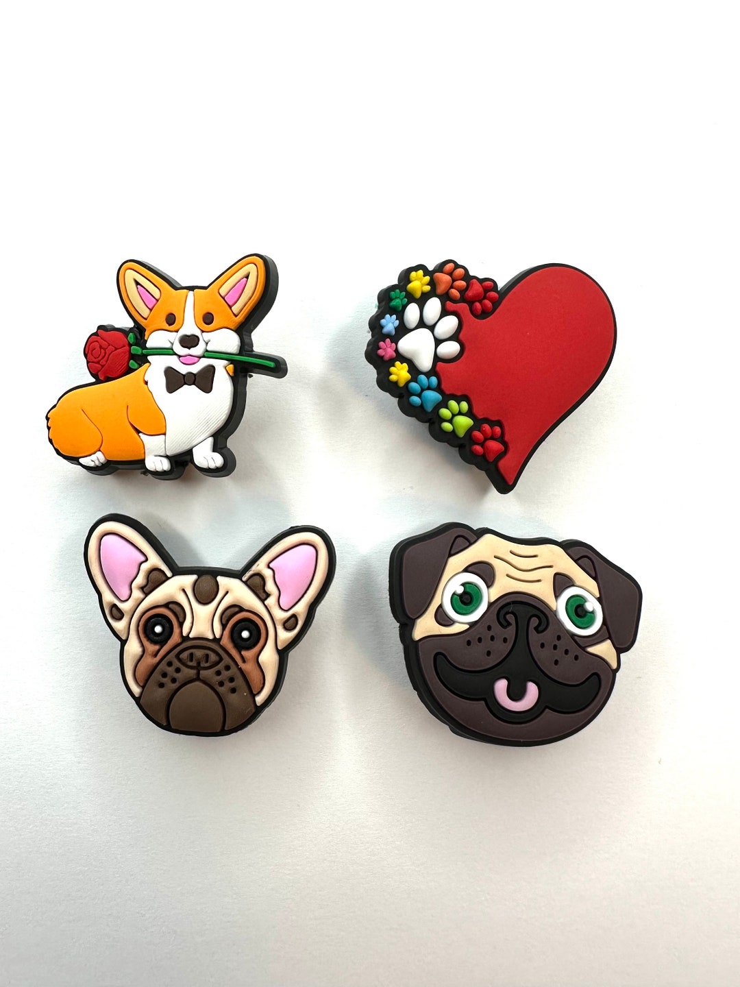 Dog Style Croc Shoe Charms Pug Shoe Charm Frenchie Shoe Charm Paws Croc ...