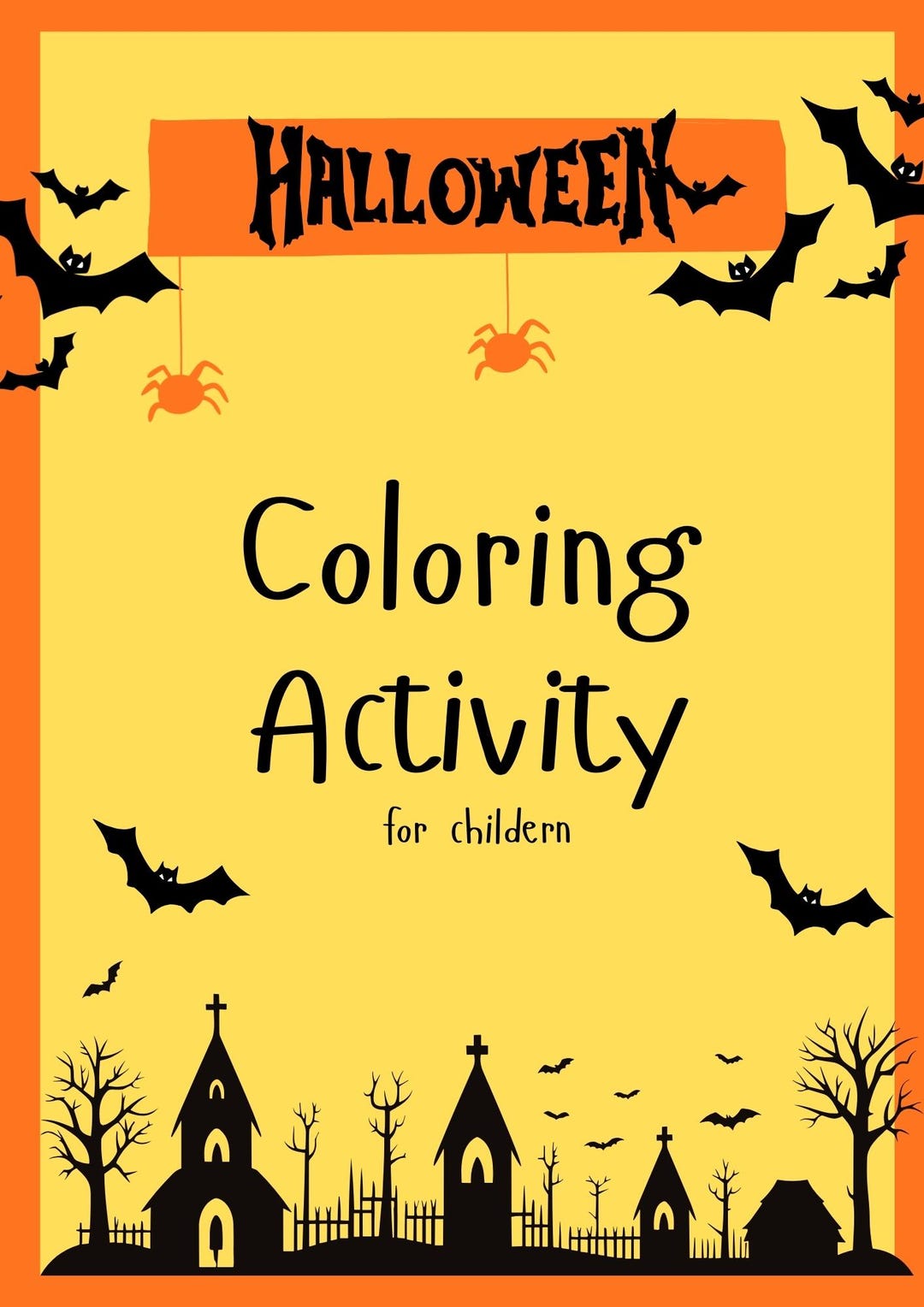 Halloween Coloring Book for Kids: Spooky Fun, A4 Print (digital ...