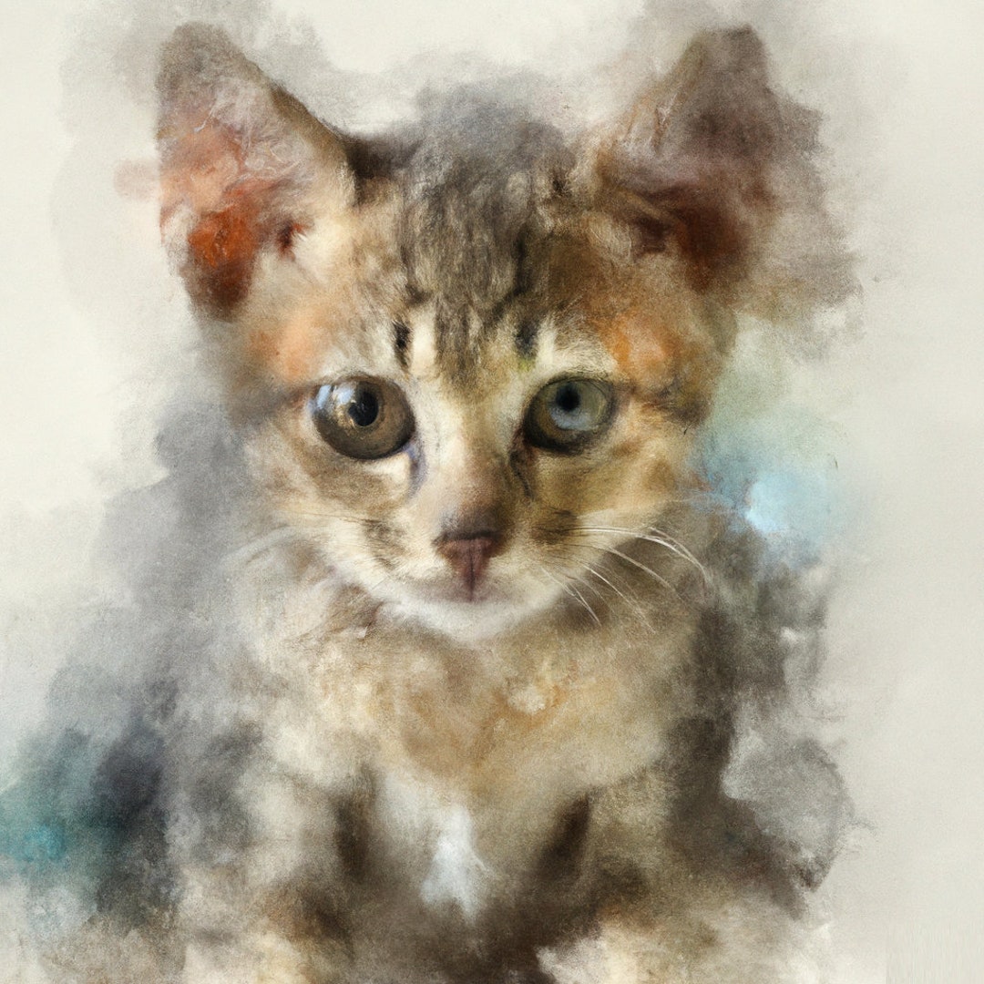 Printable Digital Cute Baby Kitten, Adorable Nursery Wall Art, Baby ...