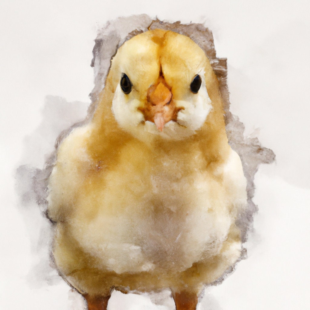 Printable Digital Cute Baby Chick, Adorable Nursery Wall Art ...