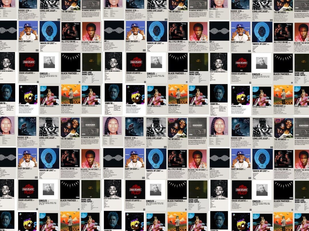 25PCS Minimalist Rap Album Cover Poster, Minimalist Hip-hop Music ...