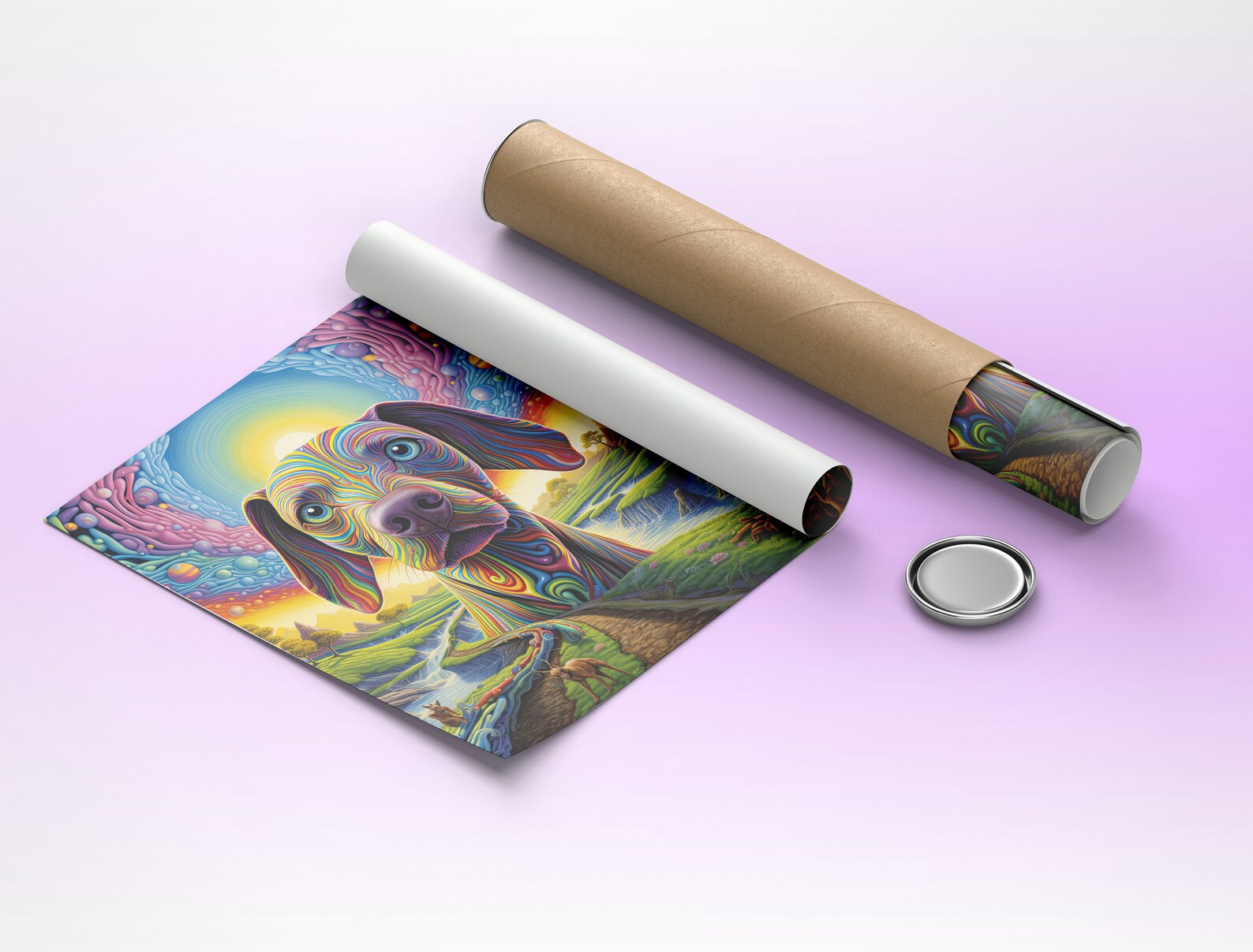 Psychedelic Dog Park Wall Art: Aley Grey Trippy Style Buddha Egg ...