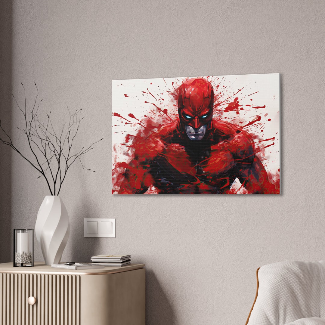 Daredevil Paint Splatter: Blind Justice Wall Art Marvel - Etsy