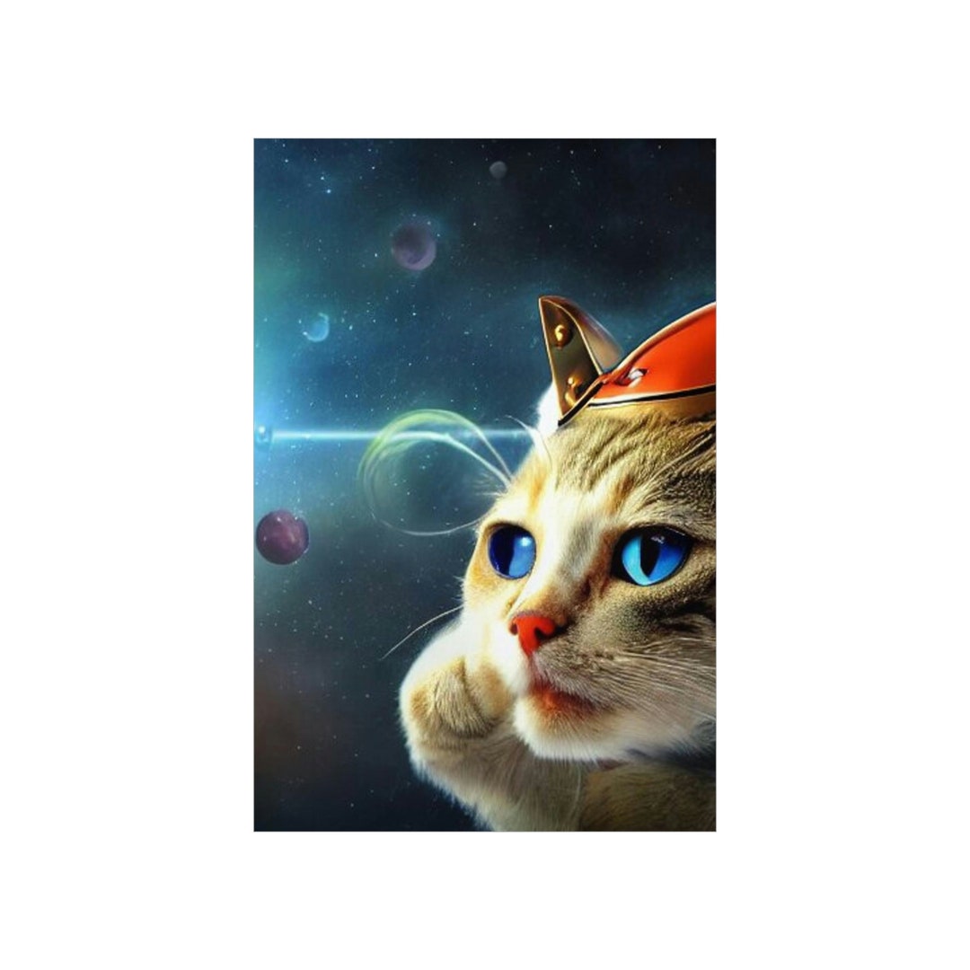 Fantasy Cat Floating in Space - Museum Quality Poster - Etsy
