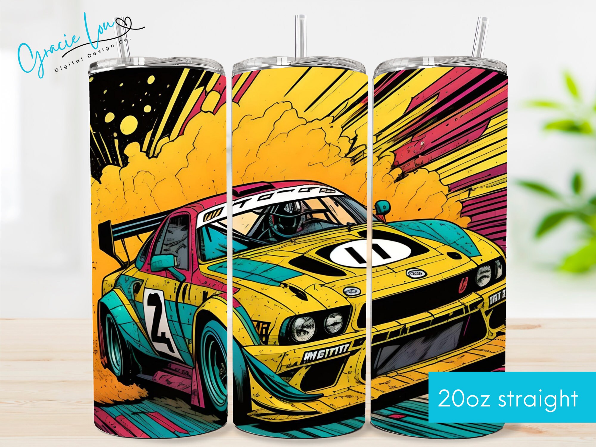 Graffiti Race Car Tumbler Wrap Png 20 Oz Skinny Tumbler - Etsy