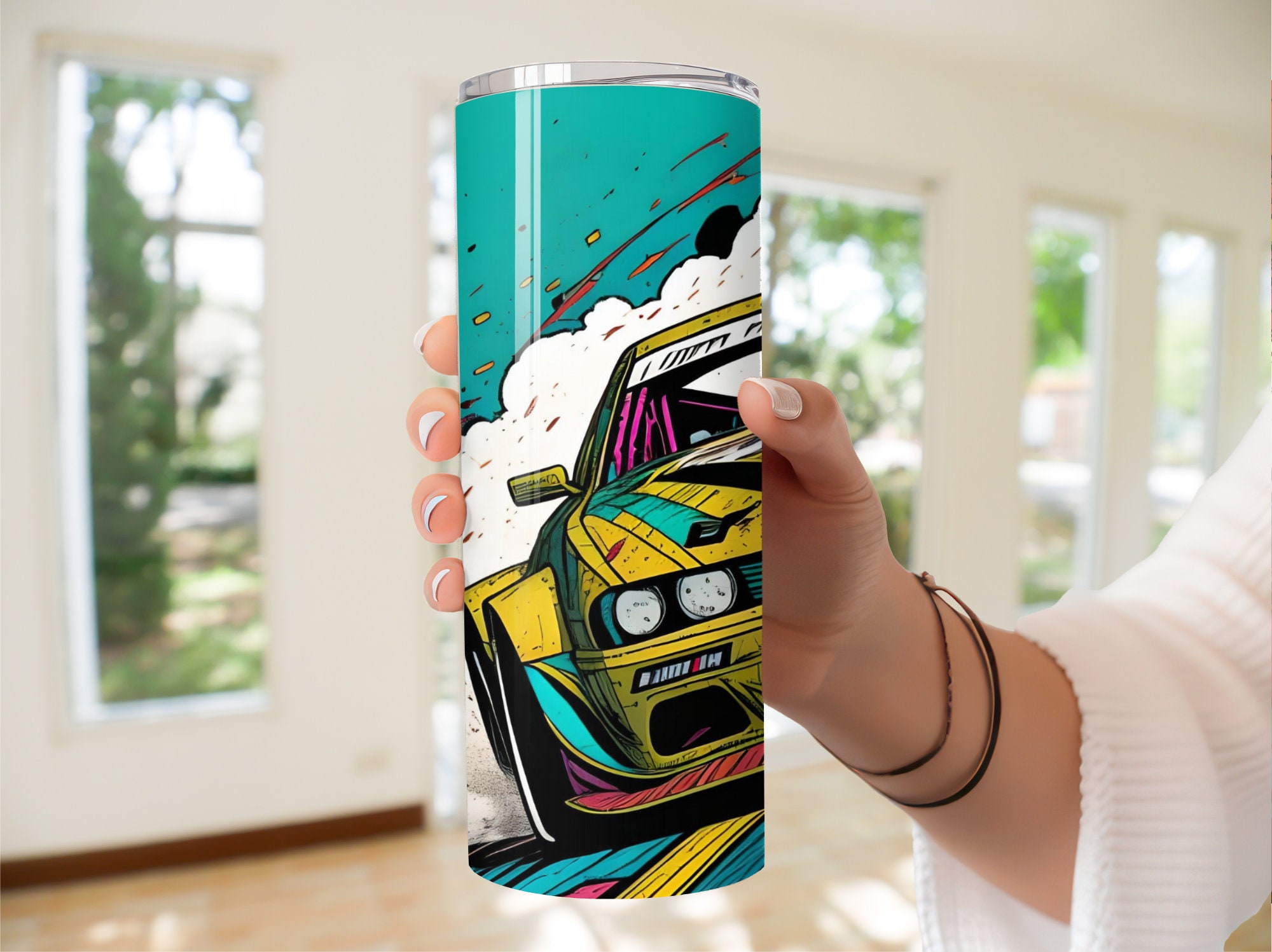 Graffiti Race Car Tumbler Wrap Png 20 Oz Skinny Tumbler - Etsy