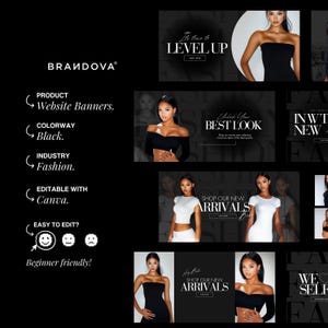 100 X Fashion Web Banners Bundle, Clothing Website Banner Pack ...