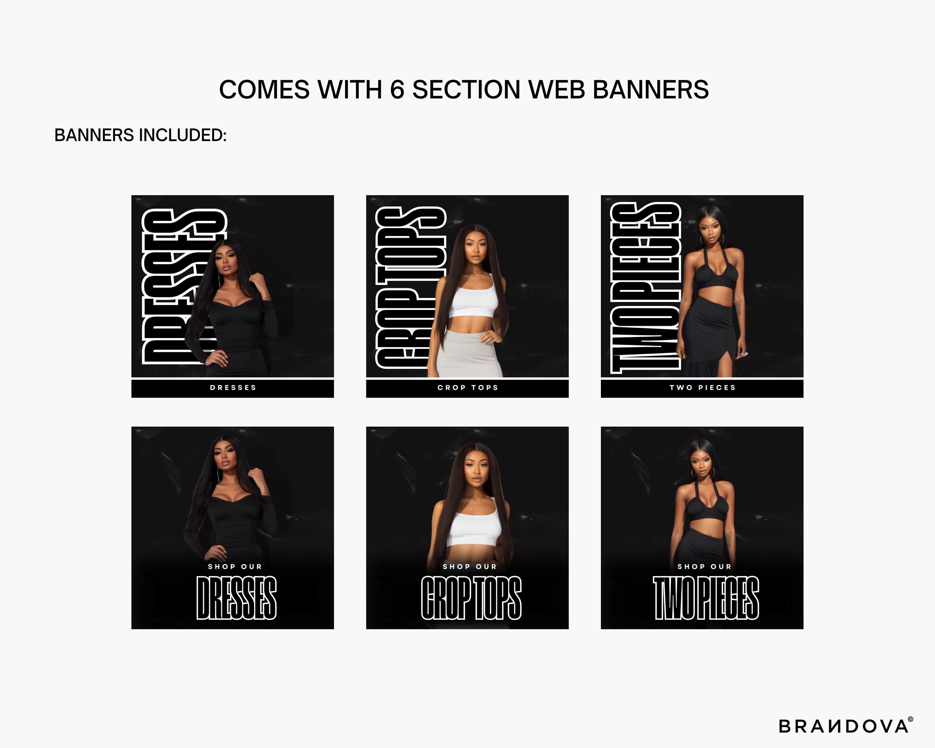 26 Web Banners Boutique Banner Set | DIY Shopify Web Banners | Canva ...